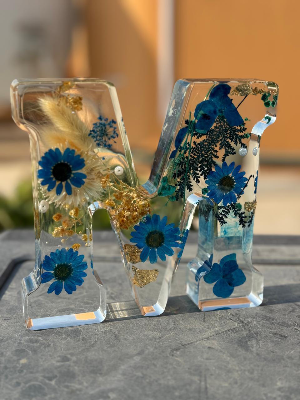Personalized Alphabet Monogram in Resin – Resin Arts in UAE – Hyacinth Arts