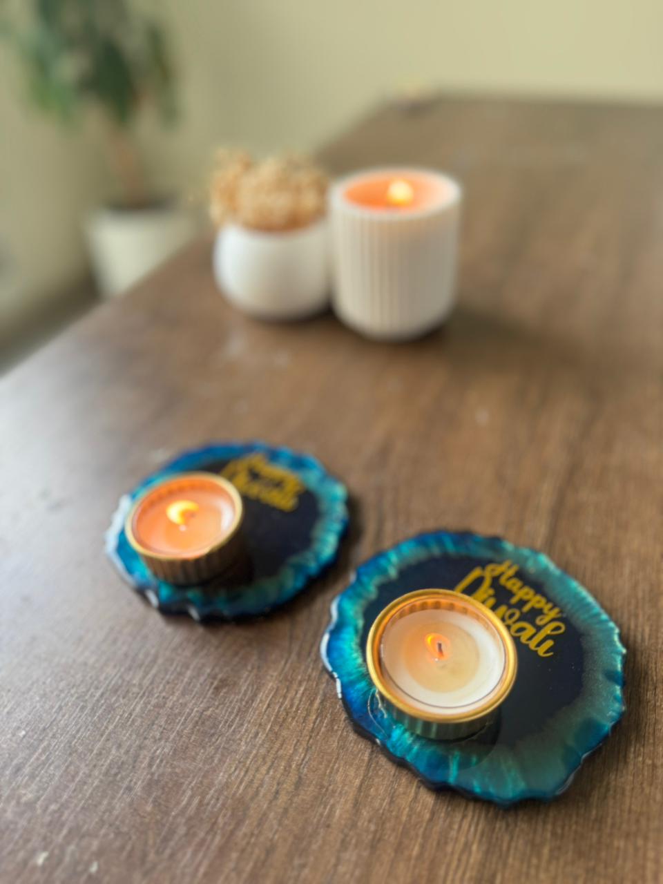 Resin Diya Plate – Hyacinth Arts